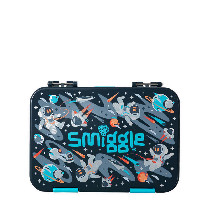 Smiggle Blast Off Medium Happy Bento Lunchbox - IGL452706GRY – Kidzstation