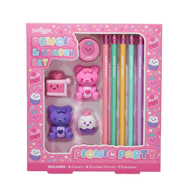 Smiggle Super Speed Pencil & Eraser Set - IGL470153PNK – Kidzstation